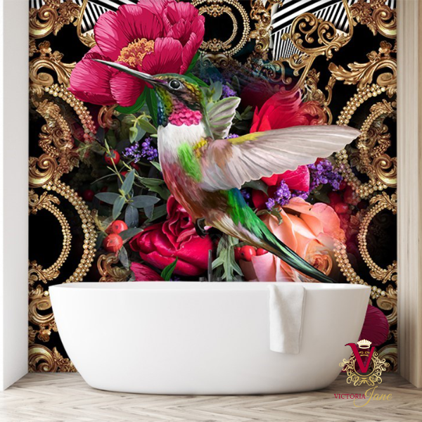 Peony Bird Mural – Victoria Jane
